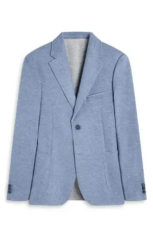 Bugatchi Wool Blend Laser Cut Blazer - Air Blue