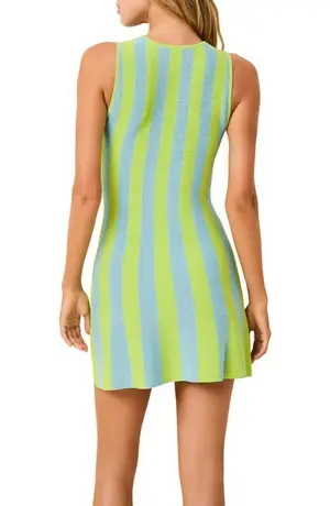 Solid & Striped The Lucerne Stripe Sleeveless Knit Minidress