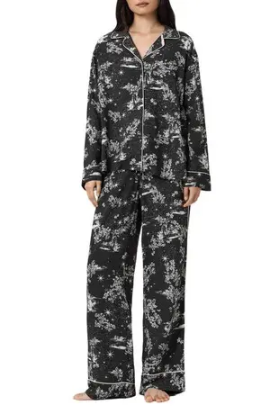 ALLSAINTS Maude Contrast Piping Pajamas - Maria Black