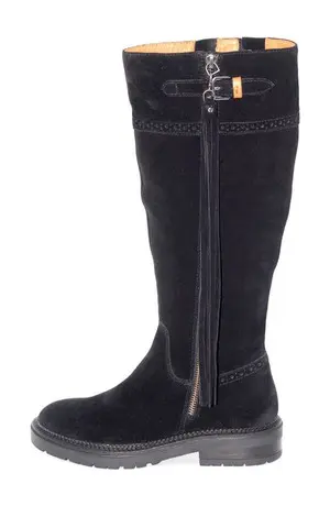 Gentle Souls Knee High Suede Boot - Black Suede