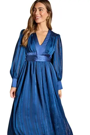 Coast V-neck Long Sleeve Maxi Dress