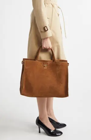 Burberry Medium Cotswolds Suede Tote