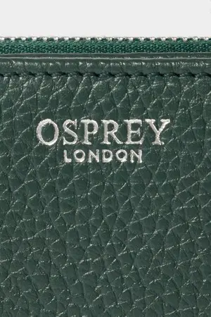 OSPREY LONDON The Core Medium Leather Zip Matinee Purse - Forest