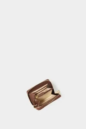 OSPREY LONDON The Core Small Leather Zip Around Purse - Tan