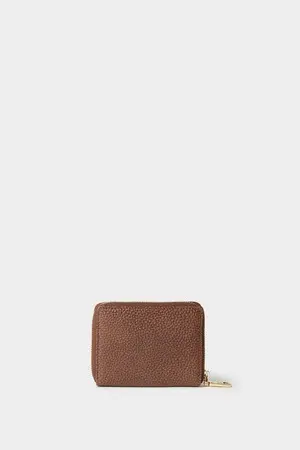 OSPREY LONDON The Core Small Leather Zip Around Purse - Tan