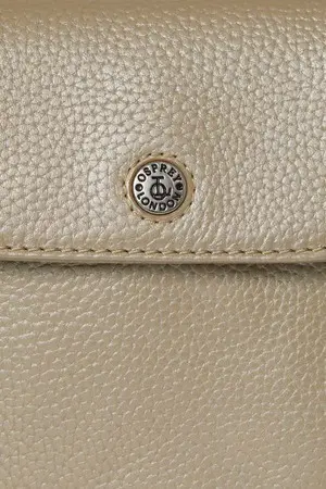 OSPREY LONDON Madison Leather Phone Bag - Gold