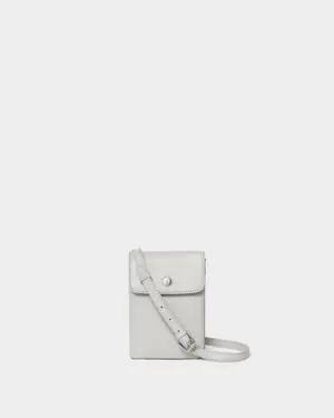 OSPREY LONDON Madison Leather Phone Bag - Stone