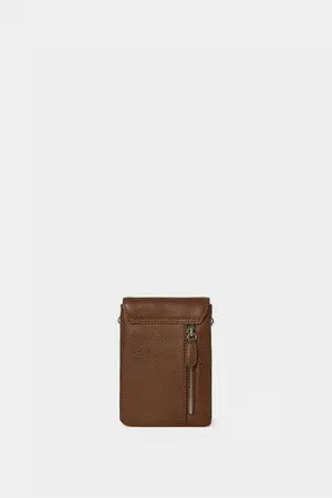 OSPREY LONDON The Madison Leather Phone Bag - Tan