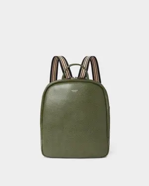 OSPREY LONDON Chiswick Grainy Hide Leather Backpack - Khaki
