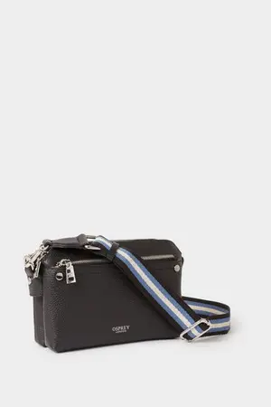 OSPREY LONDON The Stella Leather Crossbody Bag - Black