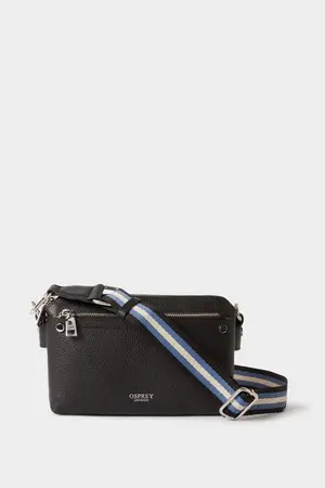 OSPREY LONDON The Stella Leather Crossbody Bag - Black