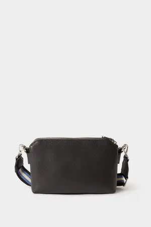 OSPREY LONDON The Stella Leather Crossbody Bag - Black