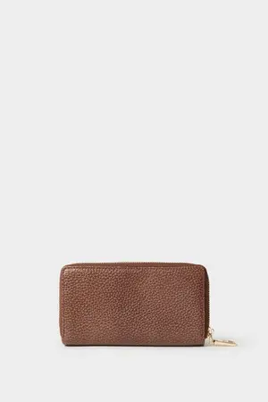 OSPREY LONDON The Core Medium Leather Popper Matinee Purse - Tan