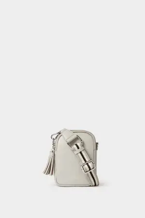 OSPREY LONDON Stella Leather Phone Bag - Taupe