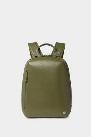 OSPREY LONDON The Venture Leather Backpack Khaki