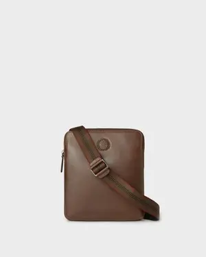 OSPREY LONDON The Compass Small Leather Messenger Bag - Tan