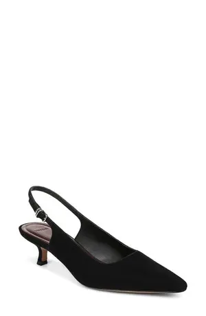 Vince Sabra Slingback Kitten Heel Pumps - Black-dm