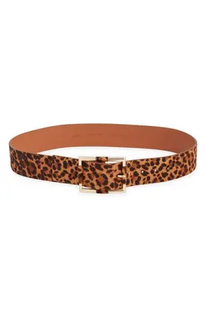 Nordstrom Daphne Genuine Calf Hair Belt - Leopard