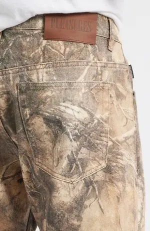 PLEASURES X Realtree Hendrix Flared Jeans - Brown Tree