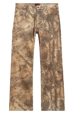 PLEASURES X Realtree Hendrix Flared Jeans - Brown Tree