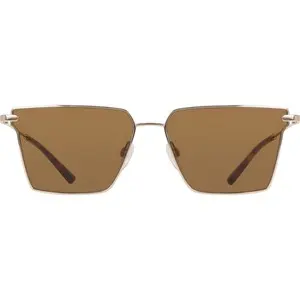 Nike Pursuit Flair 60mm Square Sunglasses - Gold/brown