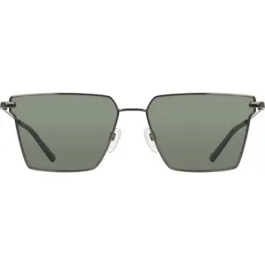 Nike Pursuit Flair 60mm Square Sunglasses - Gunmetal/green