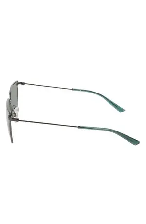Nike Pursuit Flair 60mm Square Sunglasses - Gunmetal/green