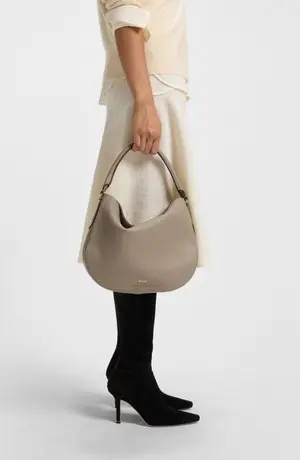 Hugo Lenah Leather Shoulder Bag - Open Brown