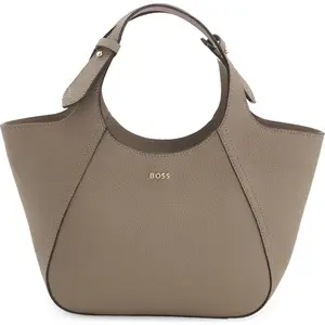 Hugo Small Lenah Leather Tote - Open Brown