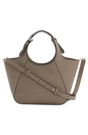Hugo Small Lenah Leather Tote - Open Brown