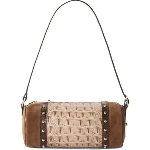 Brahmin Billie Leather Barrel Bag - Taupe Ensemble