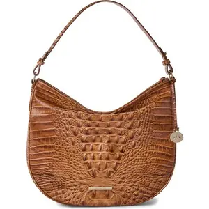 Brahmin Small Kathleen Croc Embossed Leather Shoulder Bag