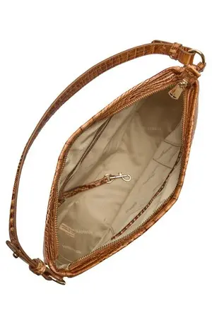 Brahmin Small Kathleen Croc Embossed Leather Shoulder Bag