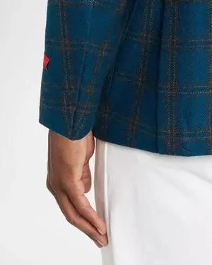 Isaia Cashmere Plaid Sport Coat - Green
