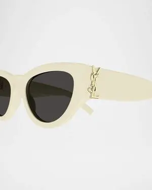 Saint Laurent Sl M94 Cat-eye Sunglasses - Ivory