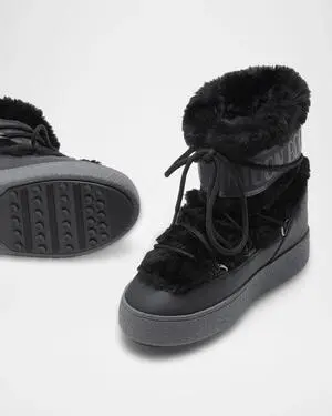 Moon Boot Ltrack Faux Fur Ankle Snow Boots - Blac