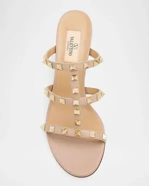 Valentino Garavani 60mm Rockstud Caged Mule Sandals