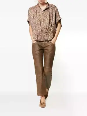Isabel Marant Étoile Floral Print Button Top - Brown