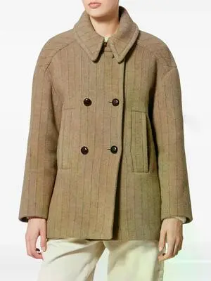 Isabel Marant Étoile Pinstripe Double-breasted Fiby Coat