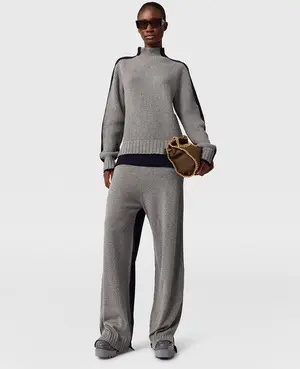 Stella McCartney Wide-leg Contrast Panel Trousers