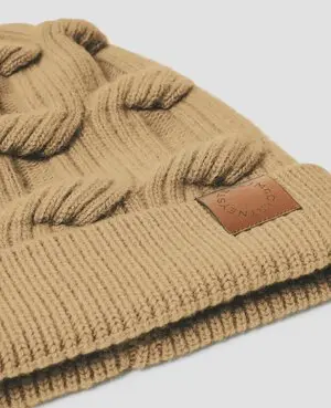 Stella McCartney Falabella Cable-knit Beanie