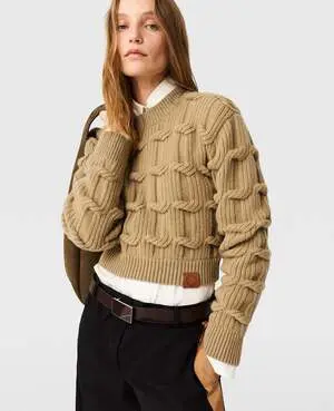 Stella McCartney Falabella Cable-knit Crewneck Jumper