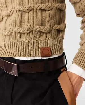 Stella McCartney Falabella Cable-knit Crewneck Jumper