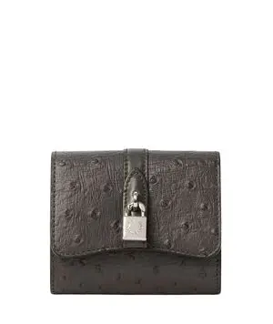 Stella McCartney Ryder Ostrich Bi-fold Wallet