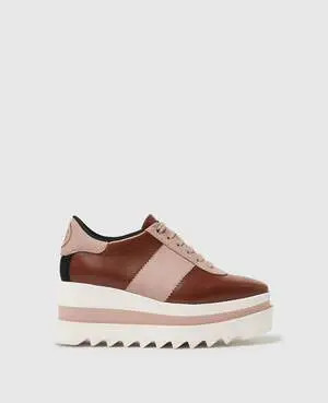 Stella McCartney Sneak-elyse Platform Trainers - Pecan/shell