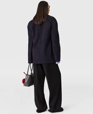 Stella McCartney Cropped Peacoat Jacket With Tie Belt