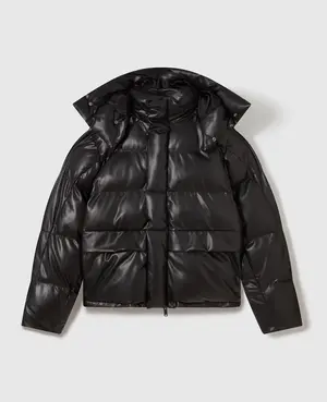 Stella McCartney Padded Vegan Leather Puffer Coat