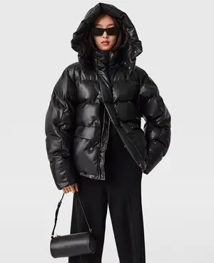 Stella McCartney Padded Vegan Leather Puffer Coat