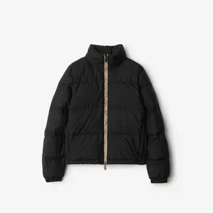 Burberry Checker-tape Ambleside Puffer Jacket - Black