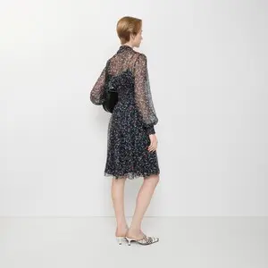 Burberry Floral Silk Creponne Dress